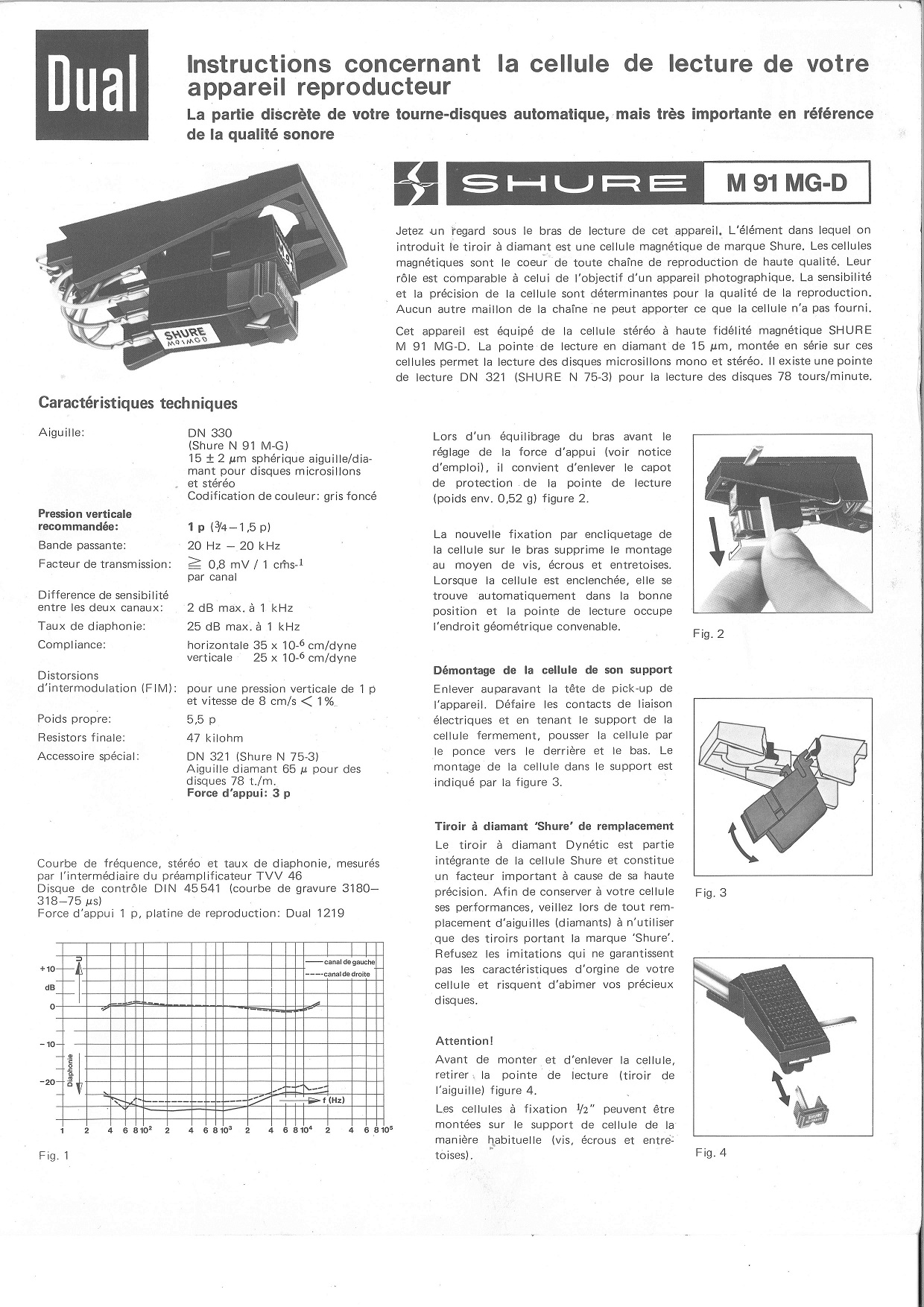 Shure M91 MG-D - Le forum Audiovintage