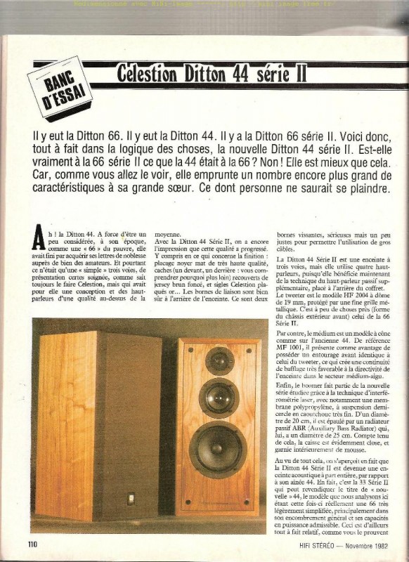 Celestion Ditton 44 series II - Le forum Audiovintage