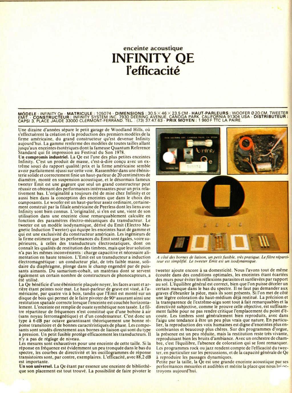 Infinity Qe - Page 2 - Le forum Audiovintage