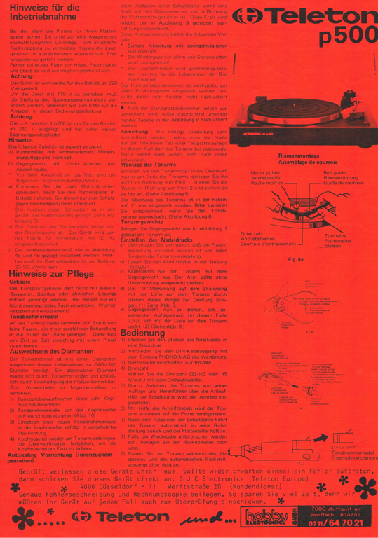 Teleton hifi a500 - Le forum Audiovintage